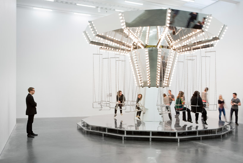 carsten höller: double carousel with zöllner stripes