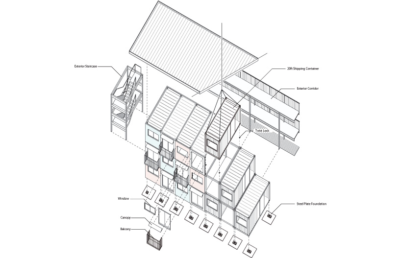 shigeru ban: onagawa temporary container housing + community center