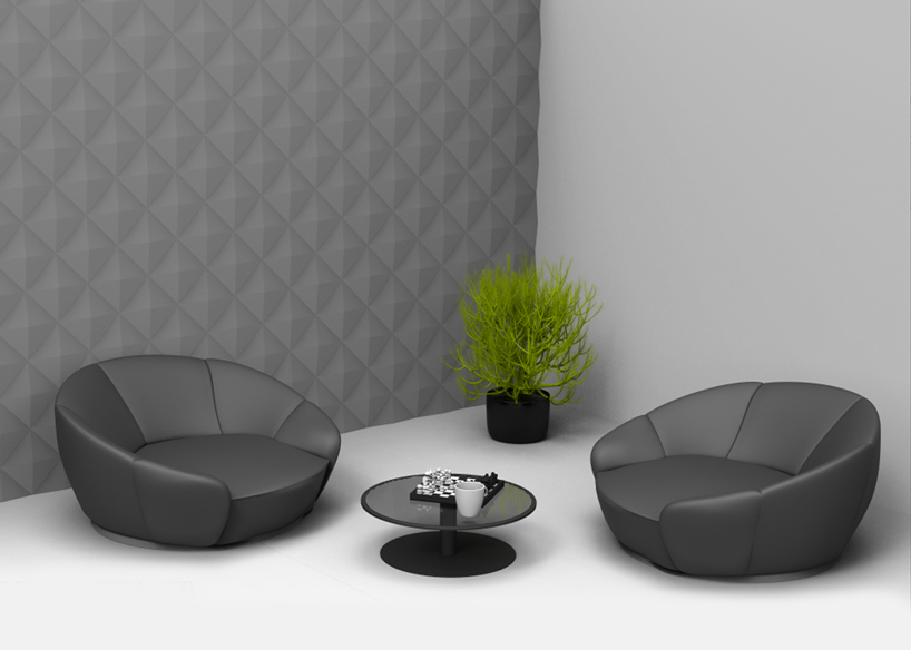 embossed walls | designboom.com