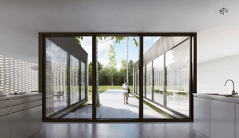 JGCH architecture breaks courtyard typology in long island home