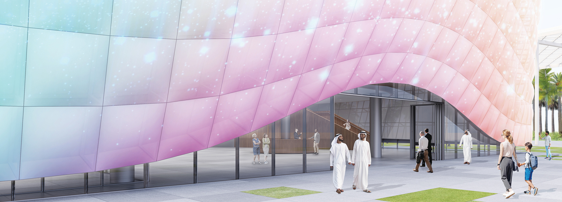 nooyoon's app-controlled façade for korea pavilion at expo 2020 dubai