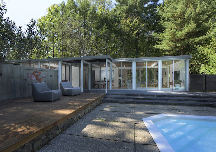 hammer architects renovate mid-century modern pool pavilion