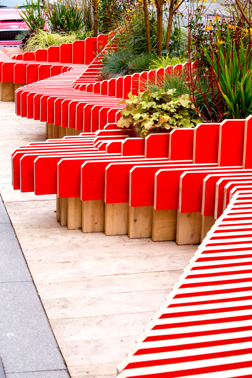 WMBstudio installs bench micropark on busy london street