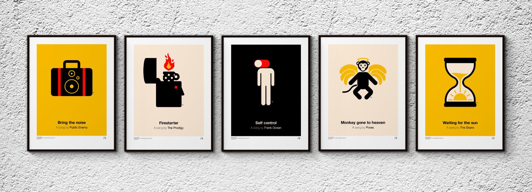 the pictogram music posters by viktor hertz are simply and creatively ...