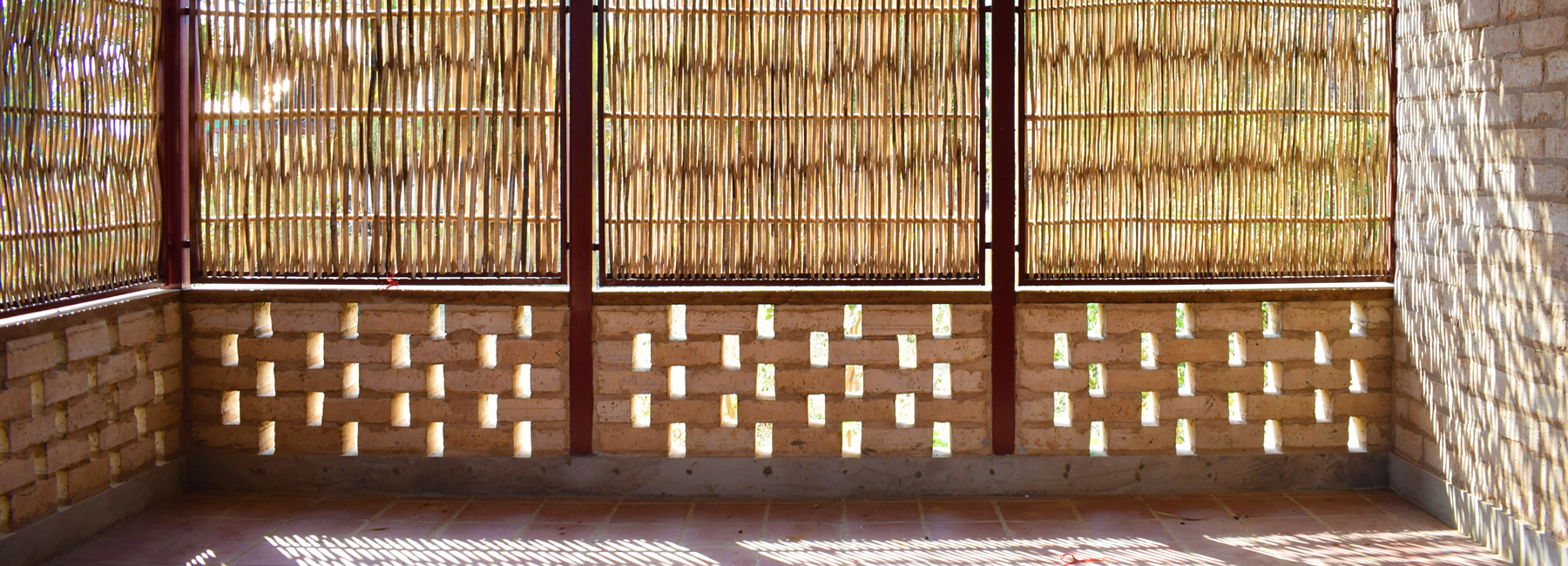 agriculture center in cambodia uses earth bricks, clay and bamboo for ...