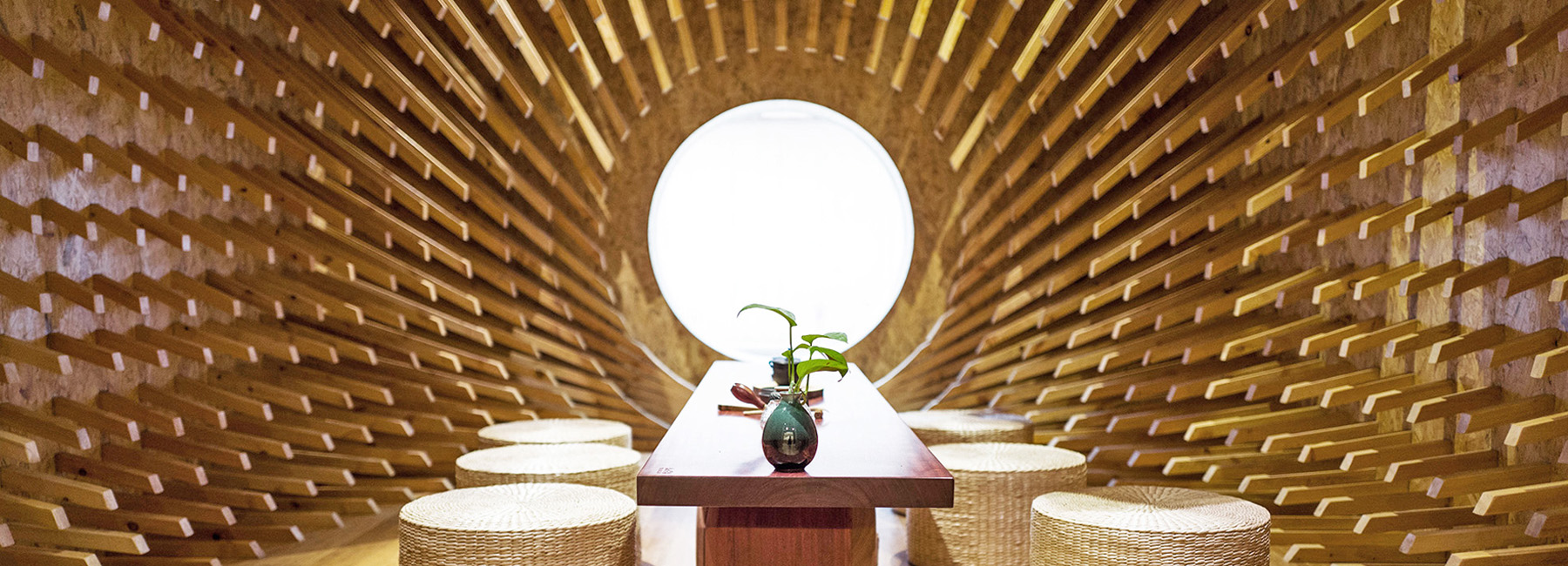 999 wooden sticks convert a rectangular room into an elliptical ...