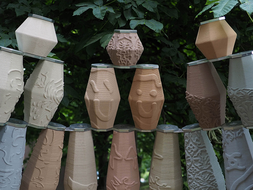 3D printed ceramics tell brussels local stories in pavilion by elise eeraerts & aparicio ronda ...