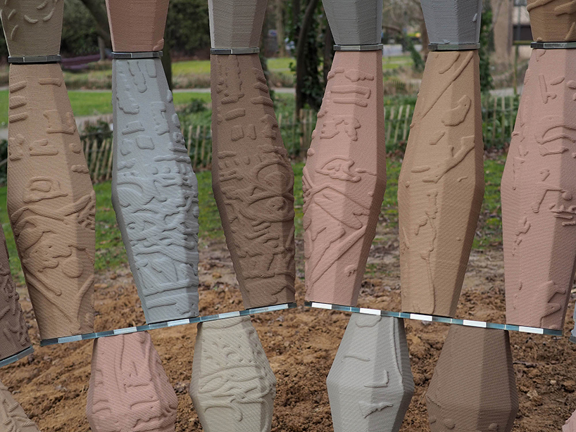3D printed ceramics tell brussels local stories in pavilion by elise eeraerts & aparicio ronda ...