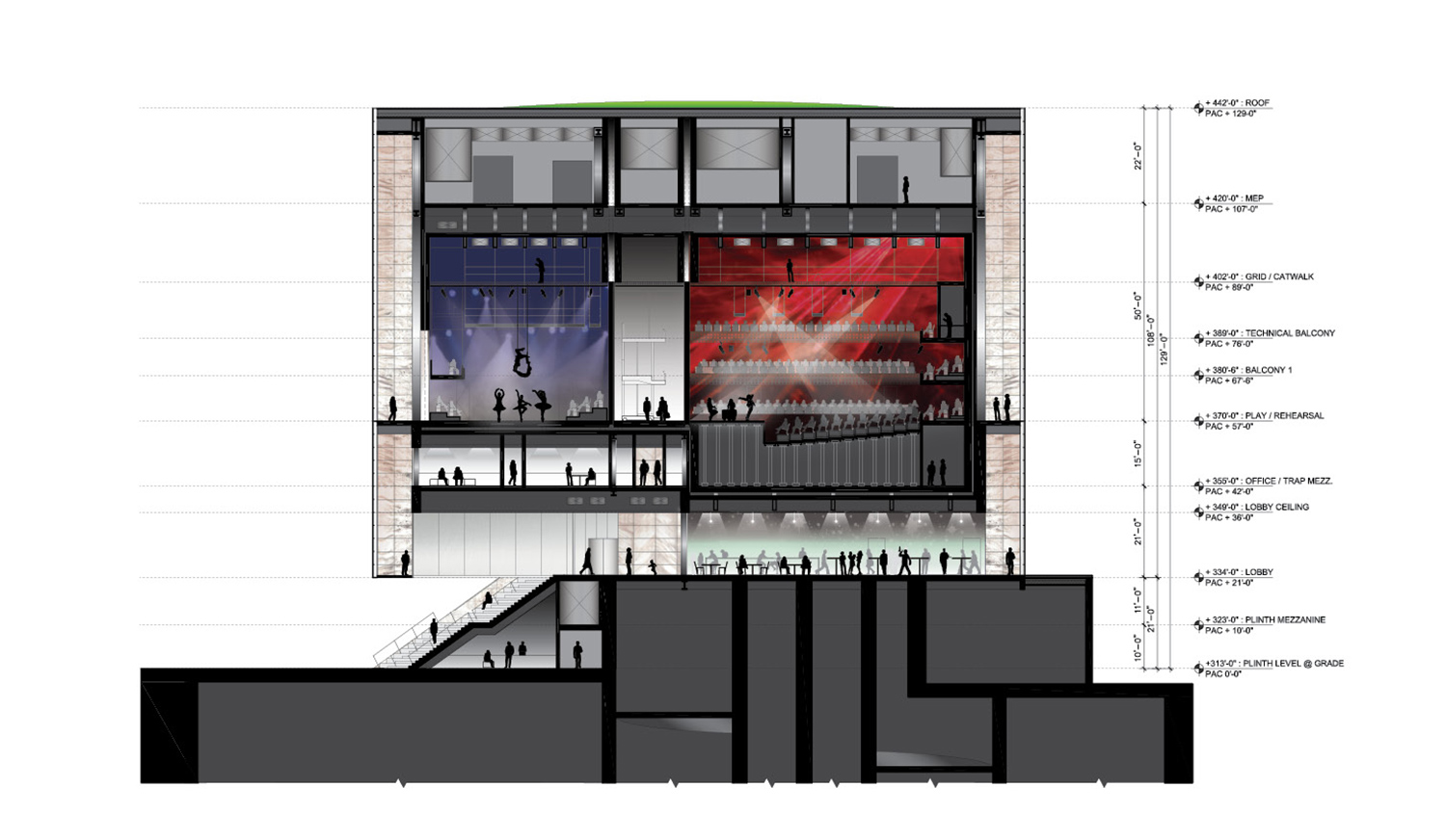 REX unveils design of perelman performing arts center