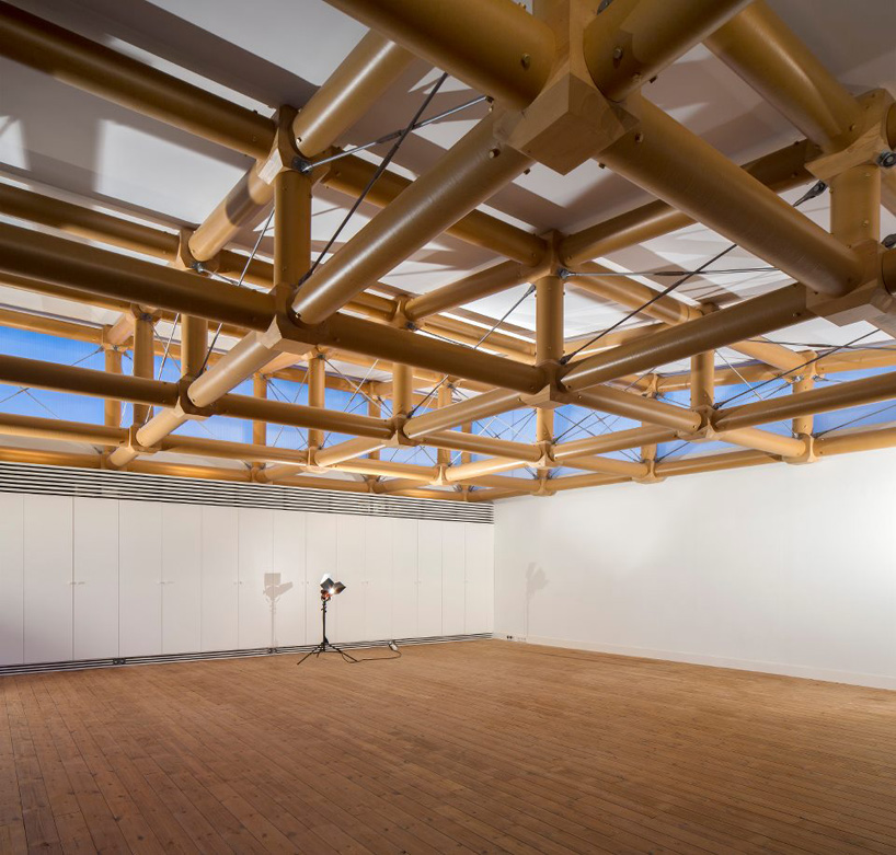 shigeru ban: IE cardboard paper pavilion in madrid