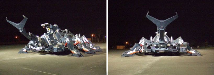 giant robotic beetle hits the streets of japan
