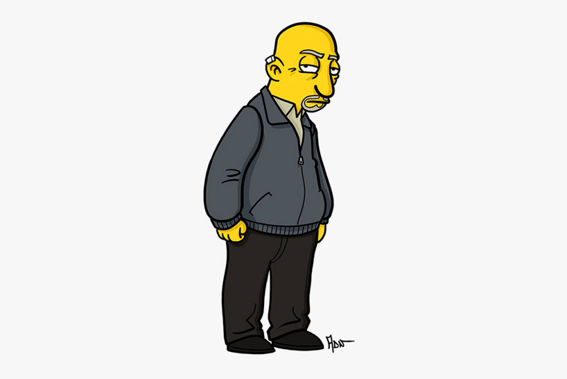 breaking bad characters illustrated like the simpsons