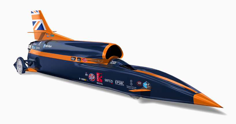 bloodhound SSC is a 135,000 horsepower supersonic rocket car