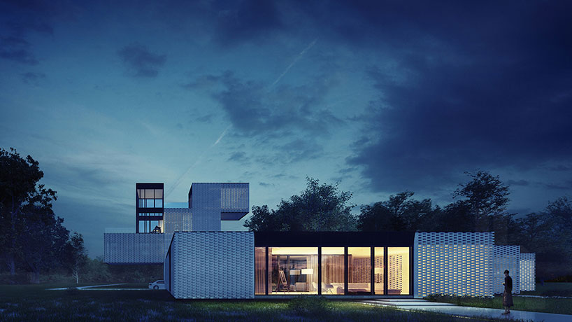 JGCH architecture breaks courtyard typology in long island home