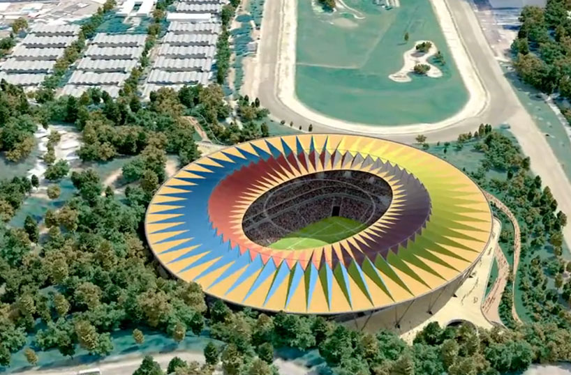 rogers stirk harbour + partners envisions venezuelan soccer stadium