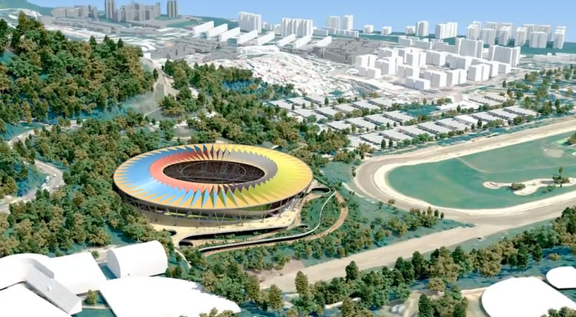 rogers stirk harbour + partners envisions venezuelan soccer stadium