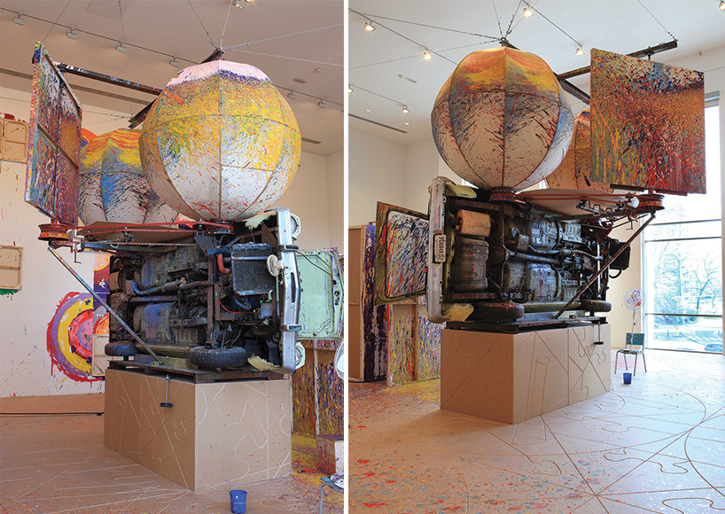 performative paint sculptures by richard jackson