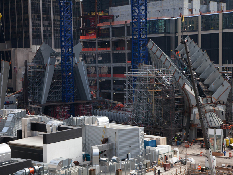 WTC transportation hub by santiago calatrava in progress