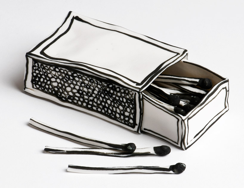 katharine morling's ceramic furniture + objects appear two-dimensional