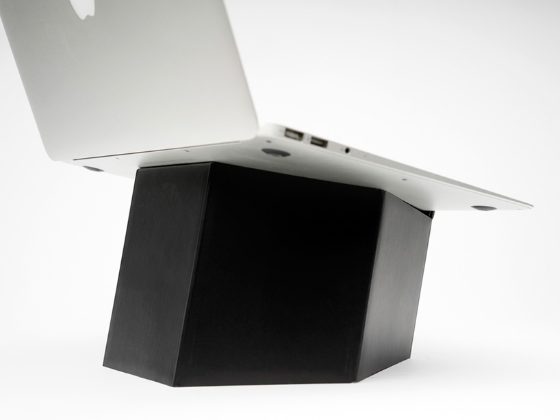 pillar: a portable and collapsable cardboard laptop stand by sruli recht