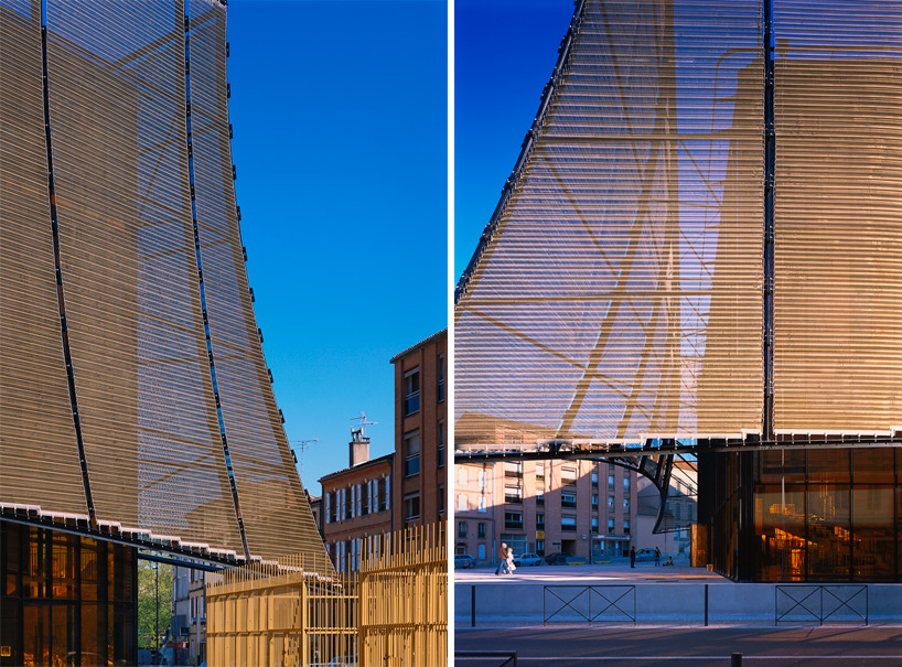 dominique perrault dresses albi grand theatre with copper screen