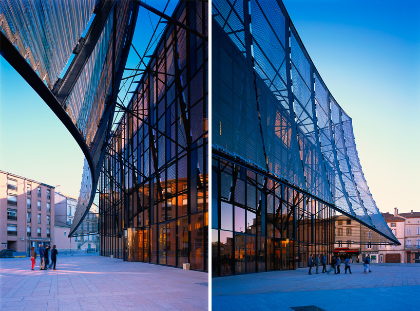 dominique perrault dresses albi grand theatre with copper screen