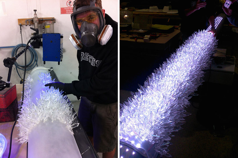 asylum lights up crystal LED pipe with a range of 16 million colors