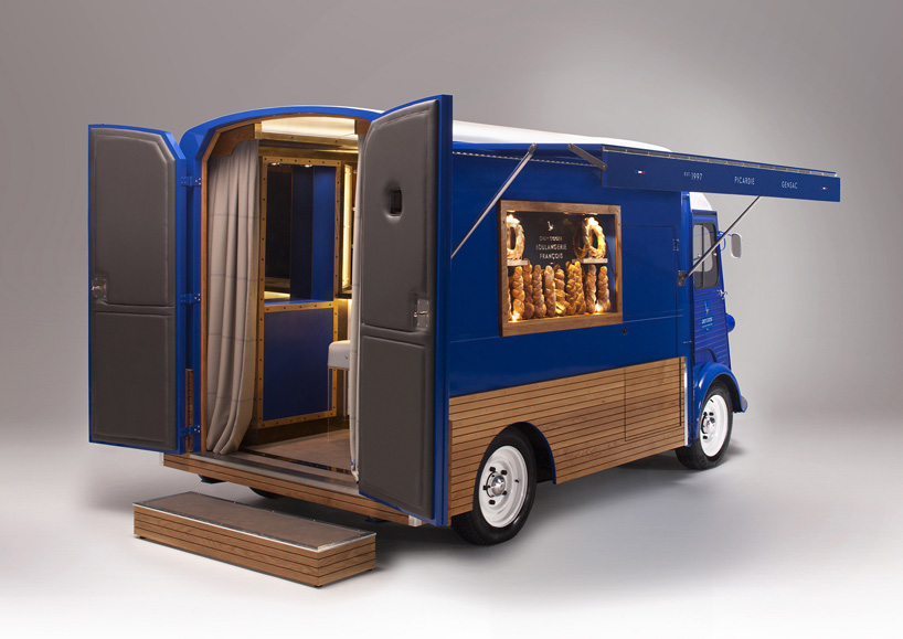 ragged edge designs the world's most intimate martini bar inside a van