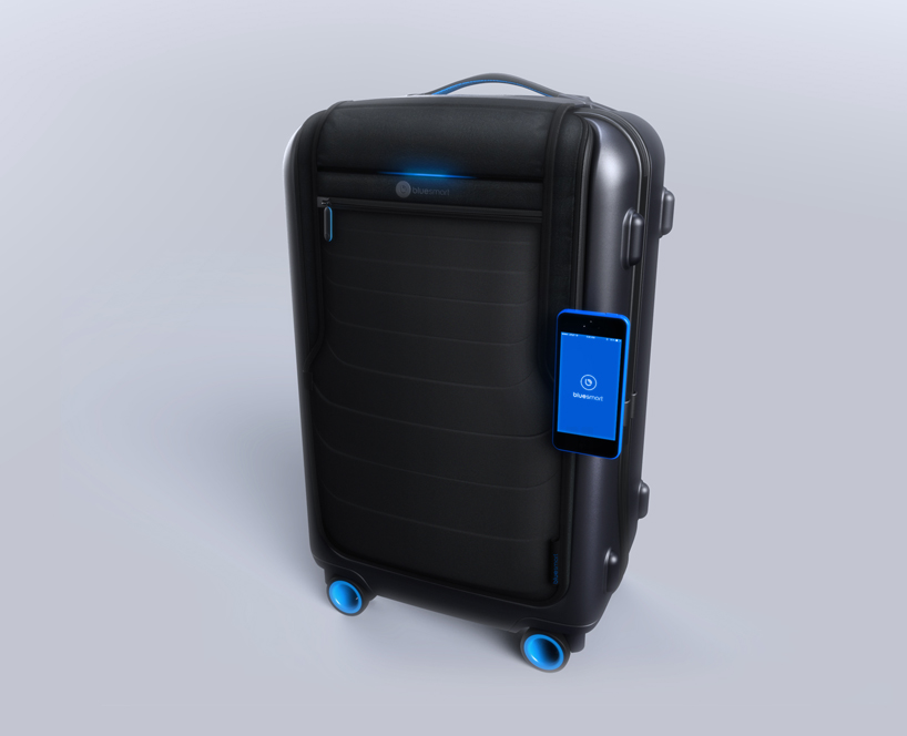 bluesmart is a smart connected carry-on suitcase with built-in battery