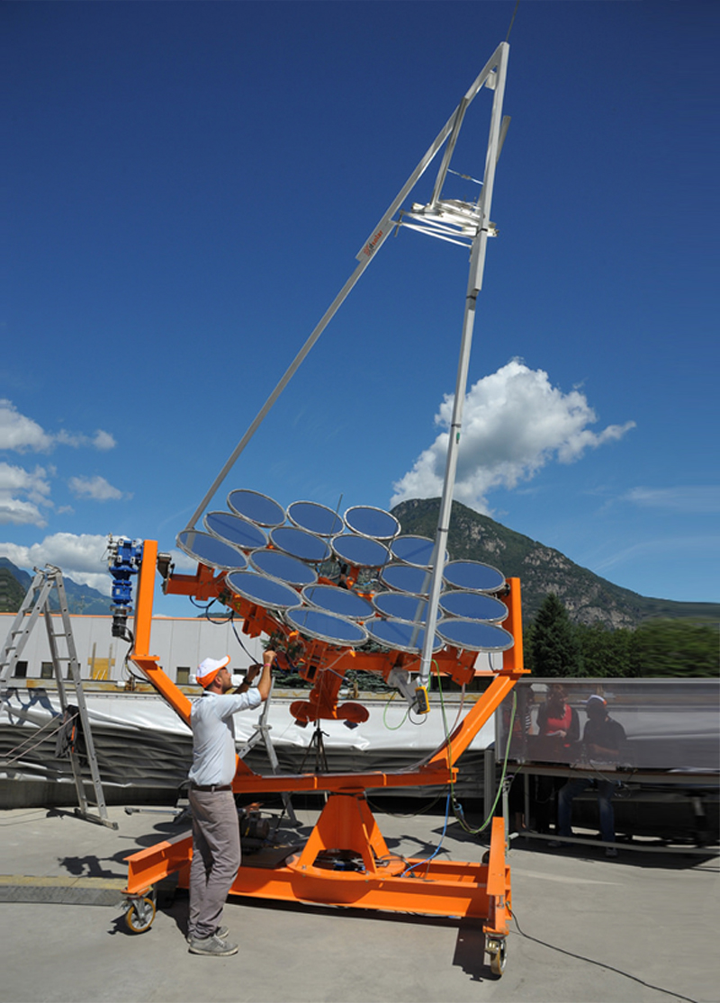 sunflower solar panels provide electricity & heat to remote locations