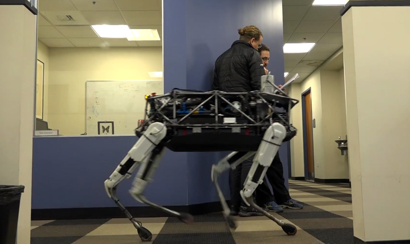 four-legged boston dynamics spot robot maneuvers like an animal