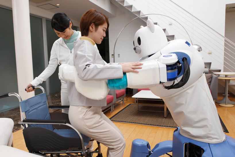 RIKEN's ROBEAR robot assists nurses when caring for their patients