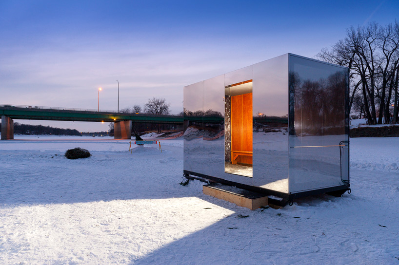 warming huts constructed along winnipeg's frozen rivers