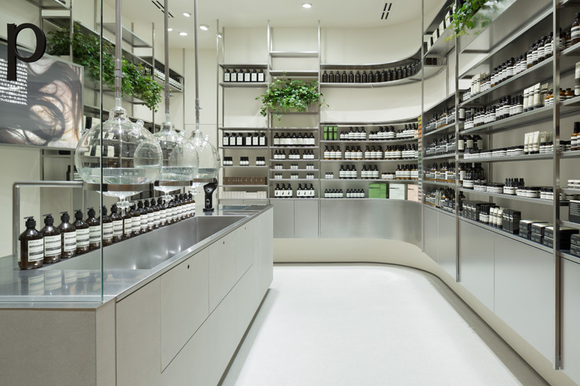 torafu architects sets tokyo's aesop store within a laboratory setting