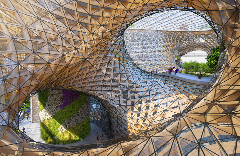 vincent callebaut envisions wooden orchids complex for china