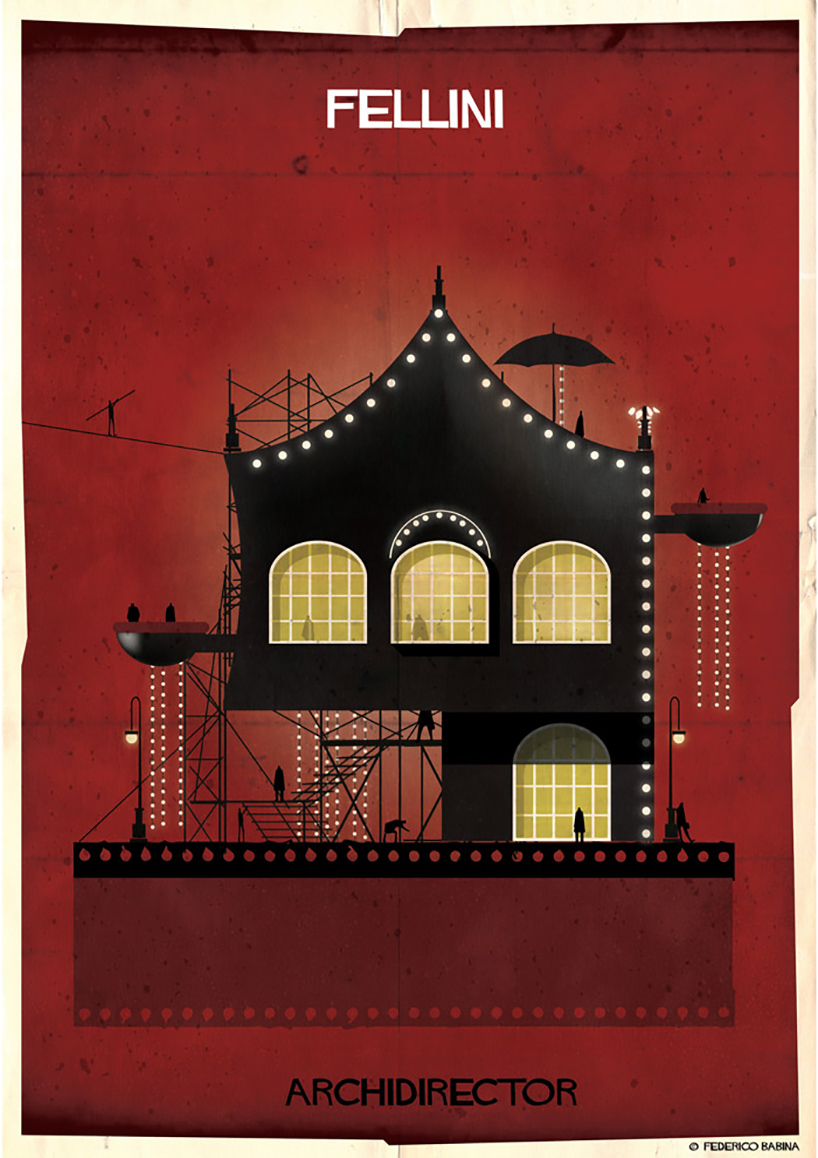 federico babina illustrates the imaginary architecture of movie ...