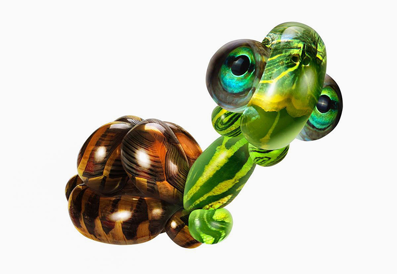 sarah deremer's balloon zoo shows a realistic rendition of rubber animals