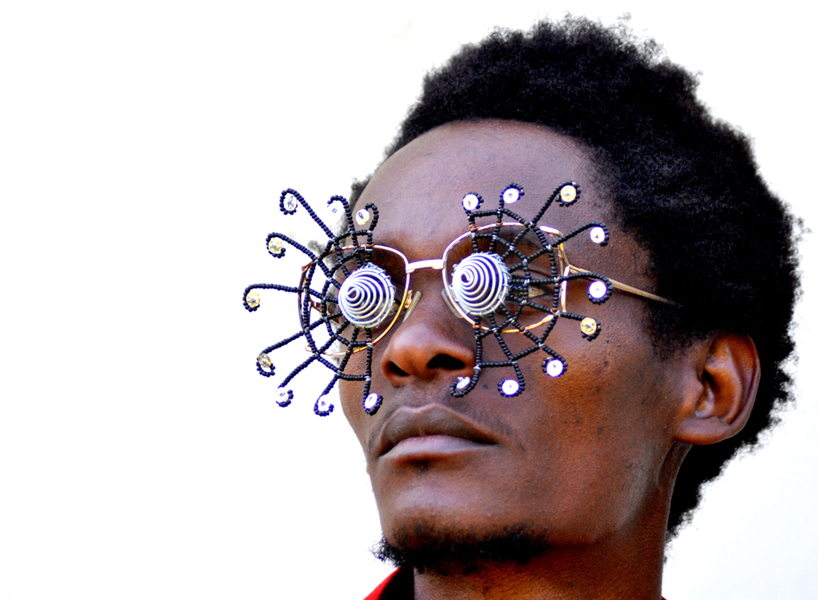 cyrus kabiru sculpts artistic eyewear from found objects + recycled ...
