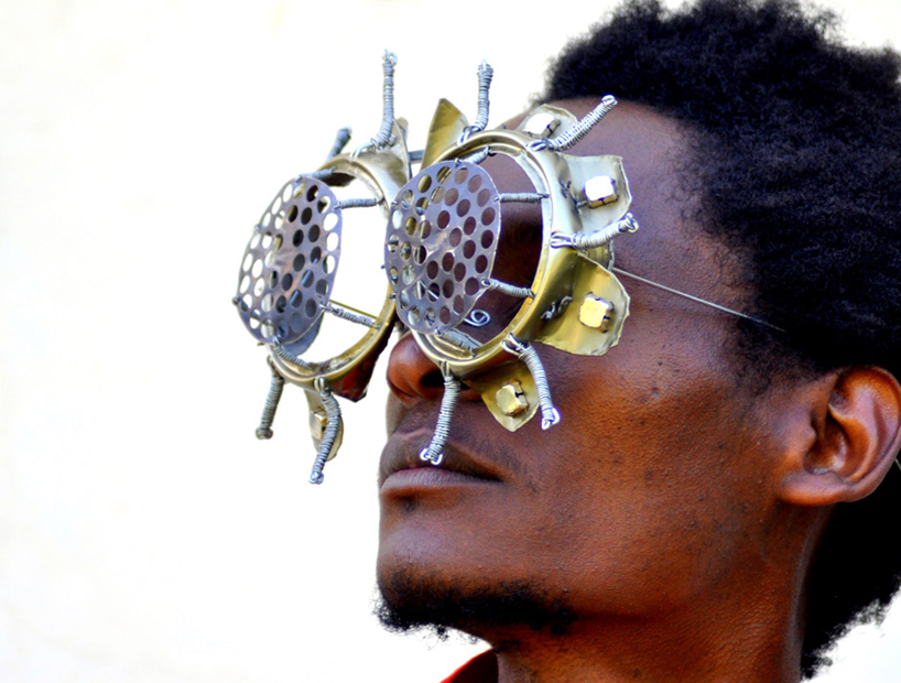 cyrus kabiru sculpts artistic eyewear from found objects + recycled ...