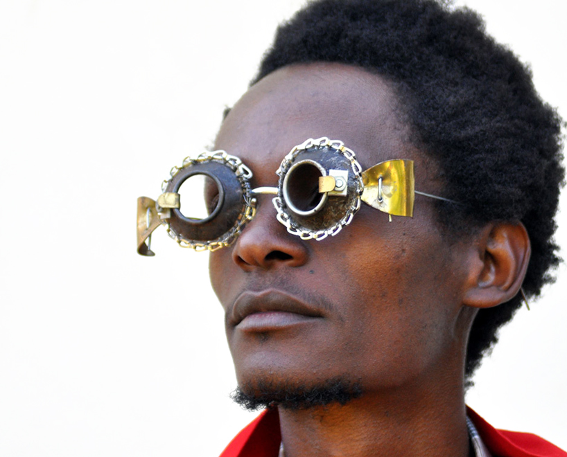 cyrus kabiru sculpts artistic eyewear from found objects + recycled ...