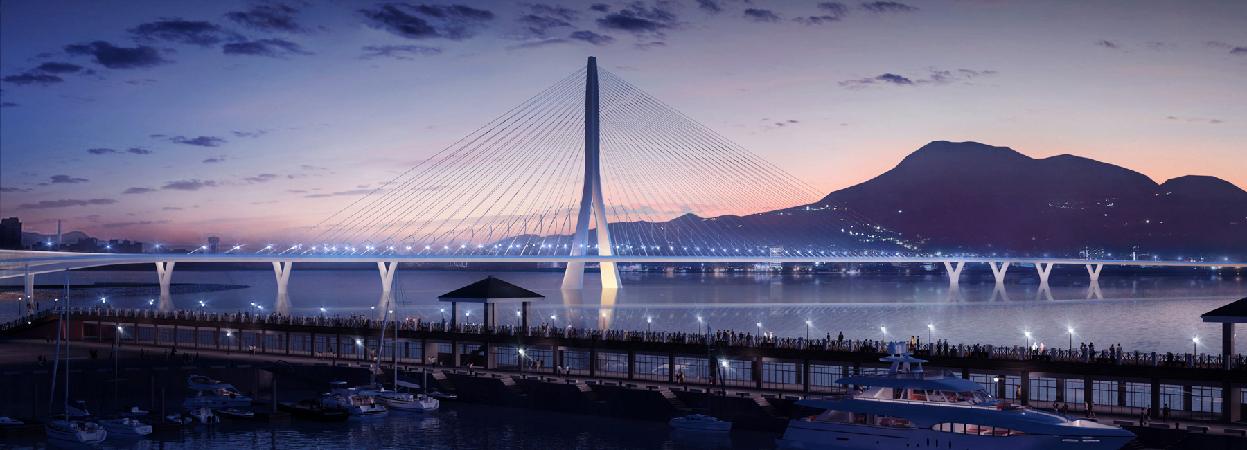 zaha hadid-designed bridge begins construction in taiwan