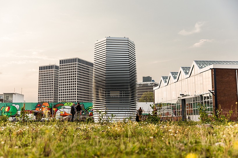 daan roosegaarde's smog free tower opens in rotterdam