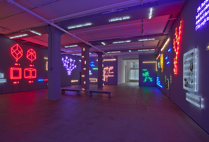 joseph kosuth installs an illuminated ontology of neon in new york