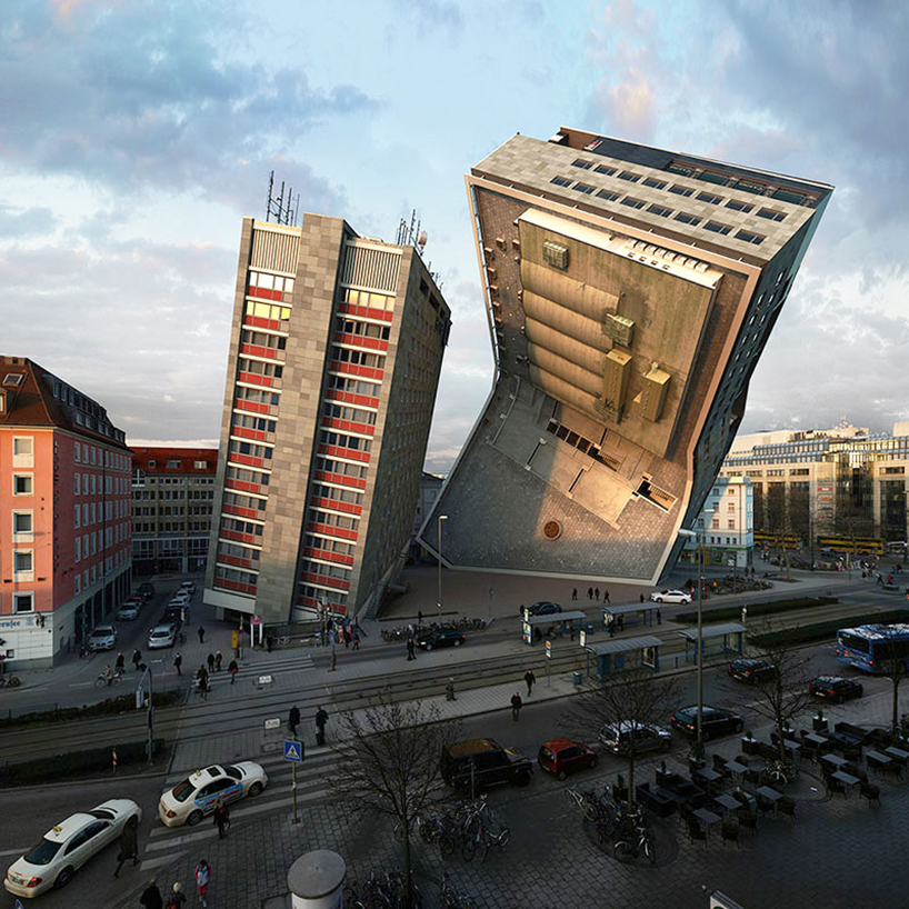 víctor enrich twists and bends buildings into contorted city landscapes