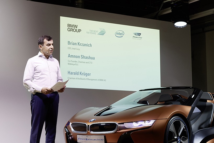 BMW intel self driving vehicles with intel and mobileye