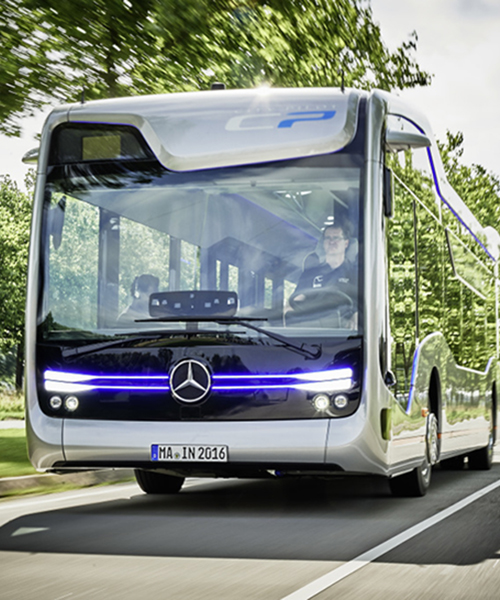mercedes set wheels of driving in motion in the future bus