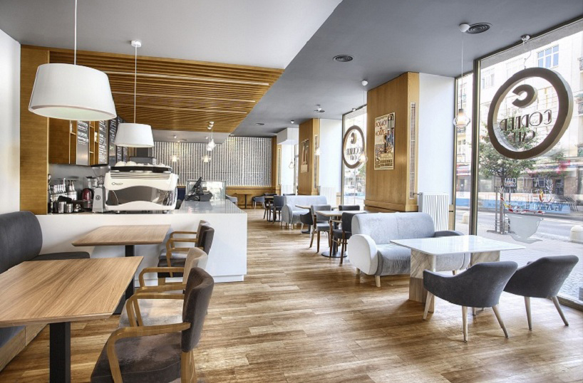 ideograf & paulina czurak design corner café in gdynia, poland