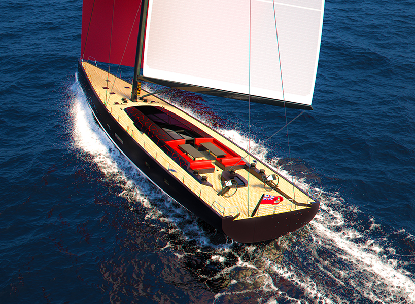 the surface of the deckhouse, which is cut in many small surfaces when ...