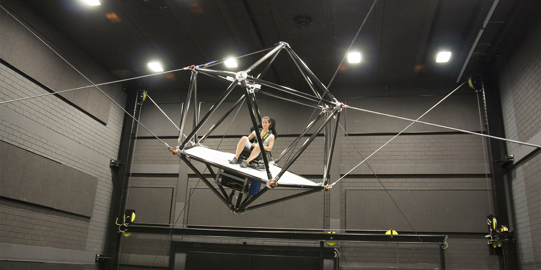 IPA + MPI create suspended, robotic VR simulation cage