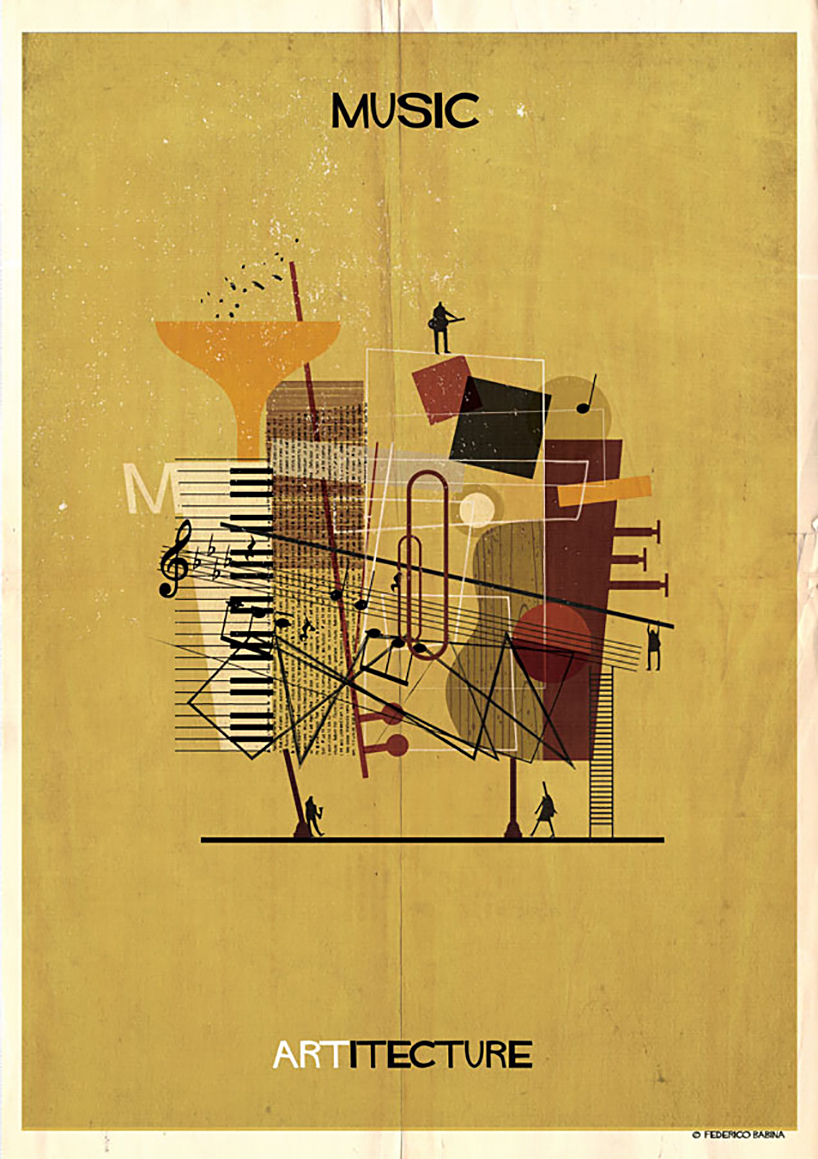 federico babina imagines art forms as architectural inventions